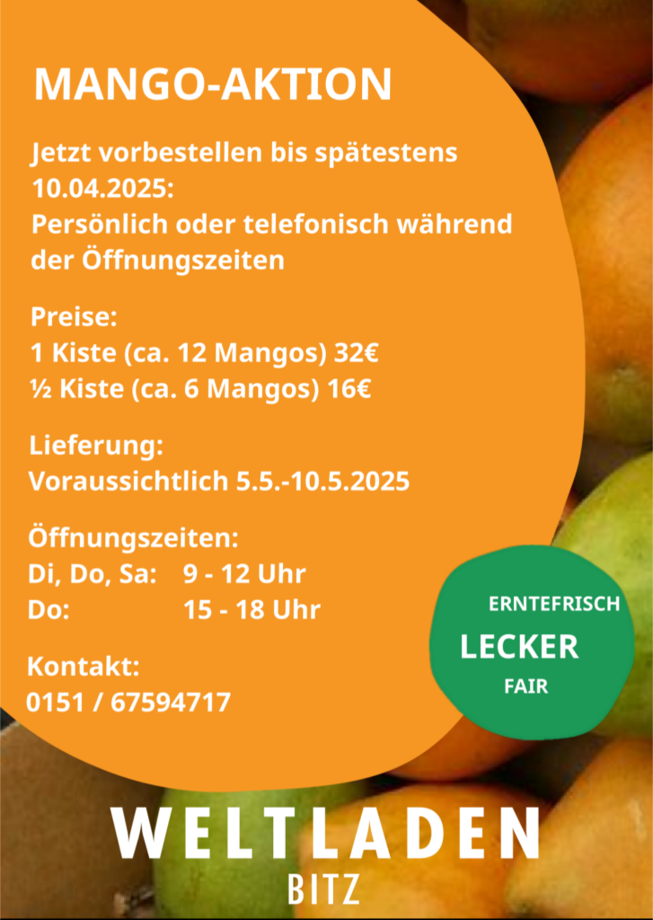 Mango-Aktion 2025 - Weltladen Bitz